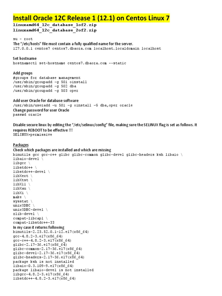 Install Oracle 12c Release 1 Pdf Oracle Database Command Line 9490