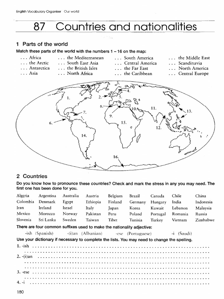 Countries and Nationalities | PDF