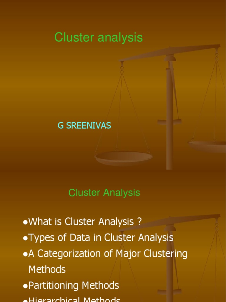 Cluster Analysis: G Sreenivas | PDF | Cluster Analysis | Computer Programming