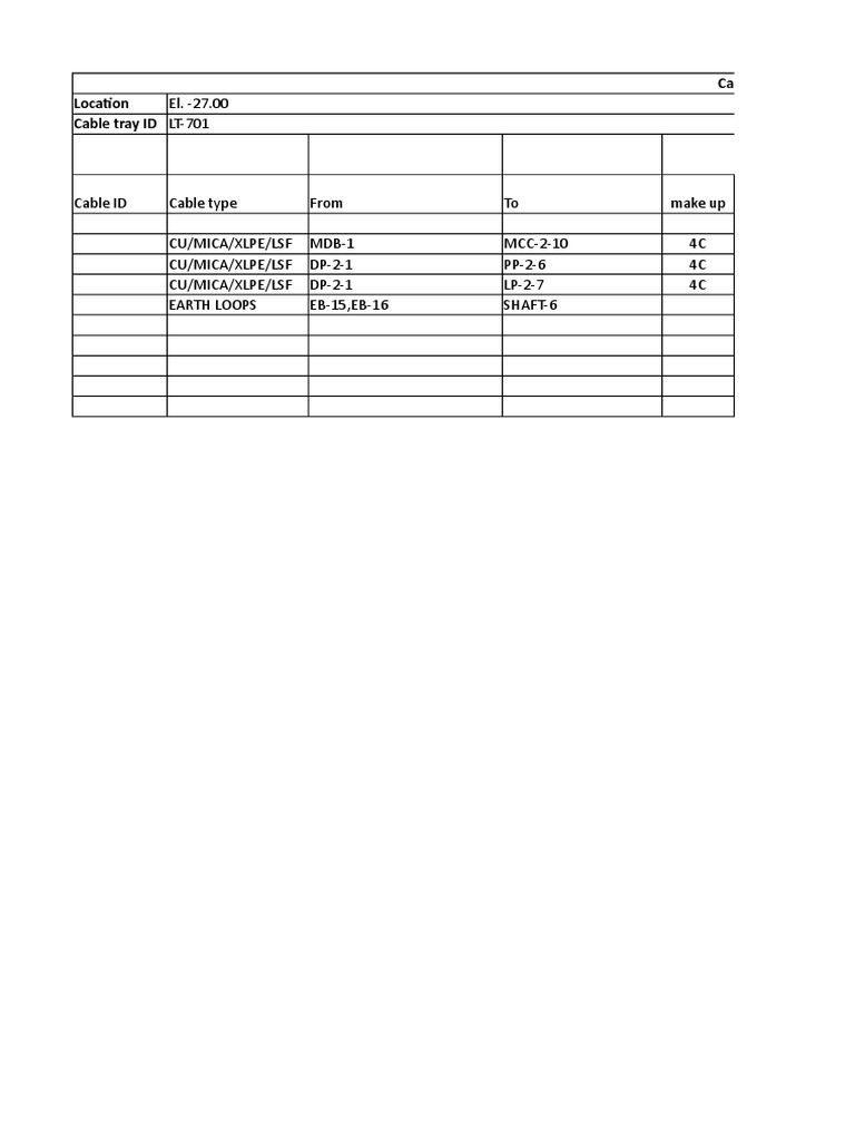 Cable Tray Sizing | PDF | Wire | Electrical Components
