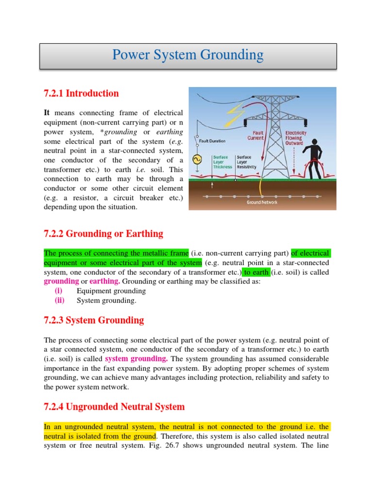 S7 Power System Earthing | PDF | Electrical Resistance And Conductance ...