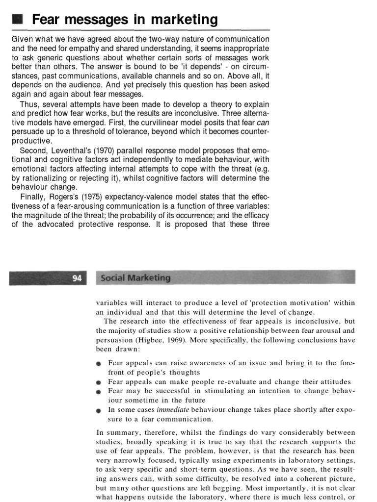 Fear Appeals On Ads | Download Free PDF | Neuroscience | Communication
