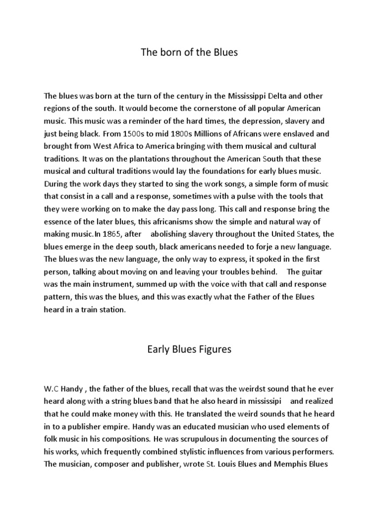 Early Blues Figures | PDF | Blues | Singing