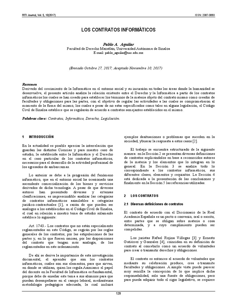 Guia para Elaborar Un Contrato Informatico | Arrendamiento | Bienes