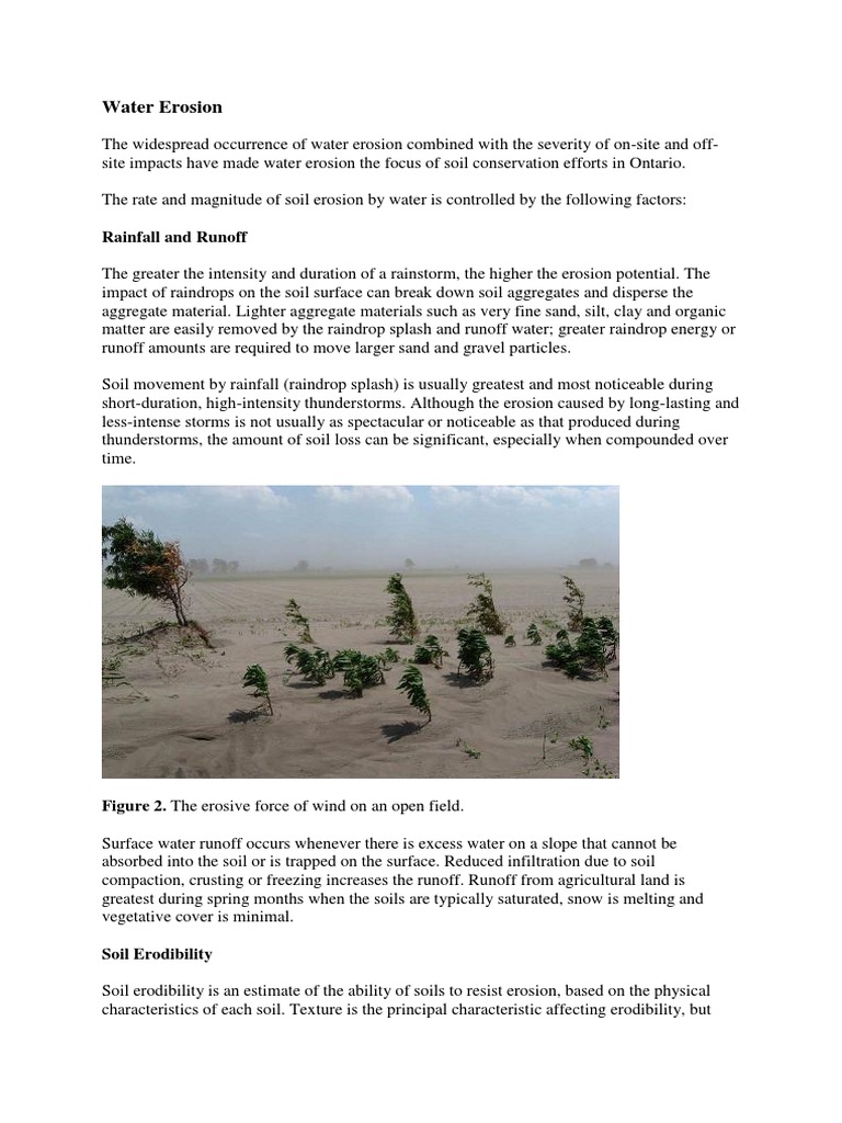 Water Erosion - Summary Notes | PDF | Erosion | Surface Runoff