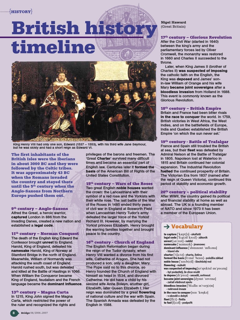 03 British History Timeline | PDF | House Of York | House Of Lancaster