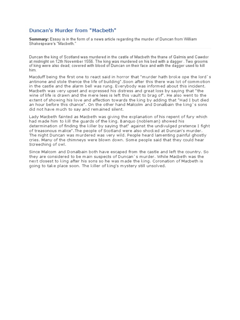 Macbeth Notes | PDF | Macbeth
