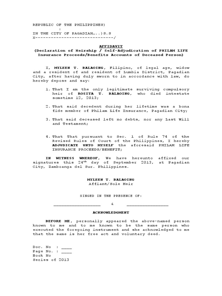 Singed in The Presence of | PDF | Intestacy | Legal Documents