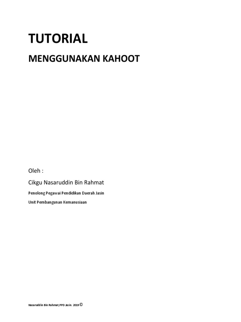 Tutorial Kahoot | PDF