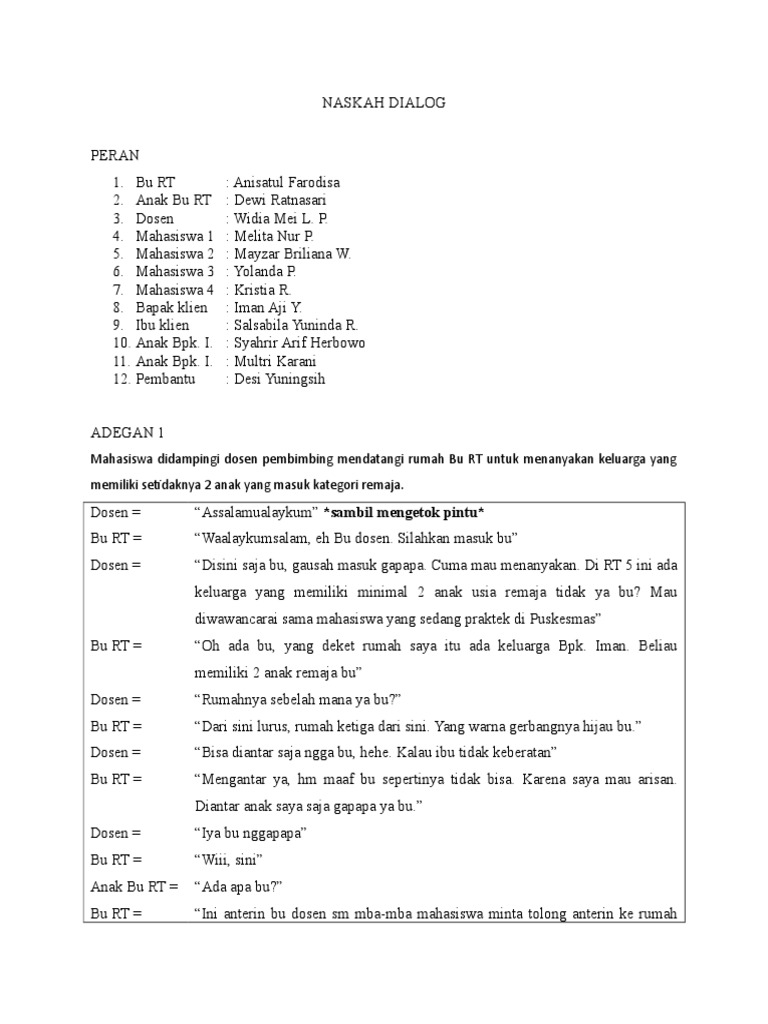 Naskah Dialog | PDF