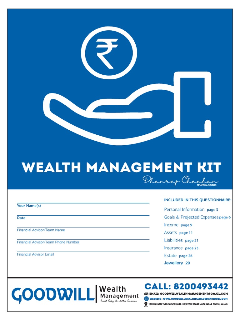 Goodwill Wealth Management Kit | PDF | Insurance | Financial Adviser