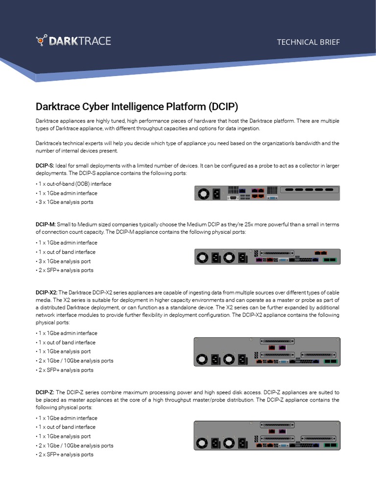 Darktrace Tech Appliances | Computer Network | Information And ...