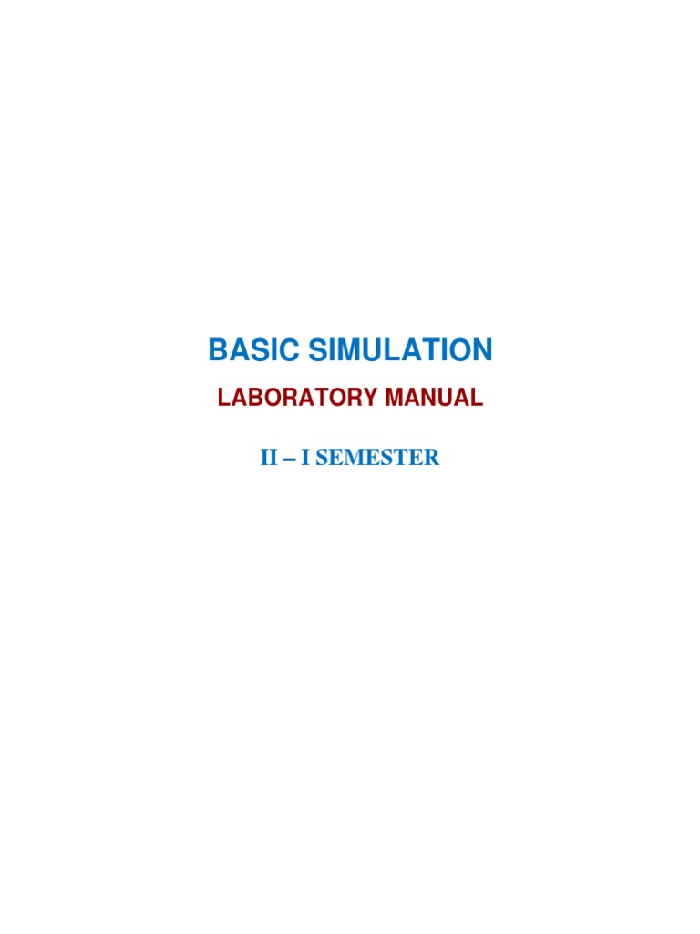 Simulation Lab Manual 22 | PDF