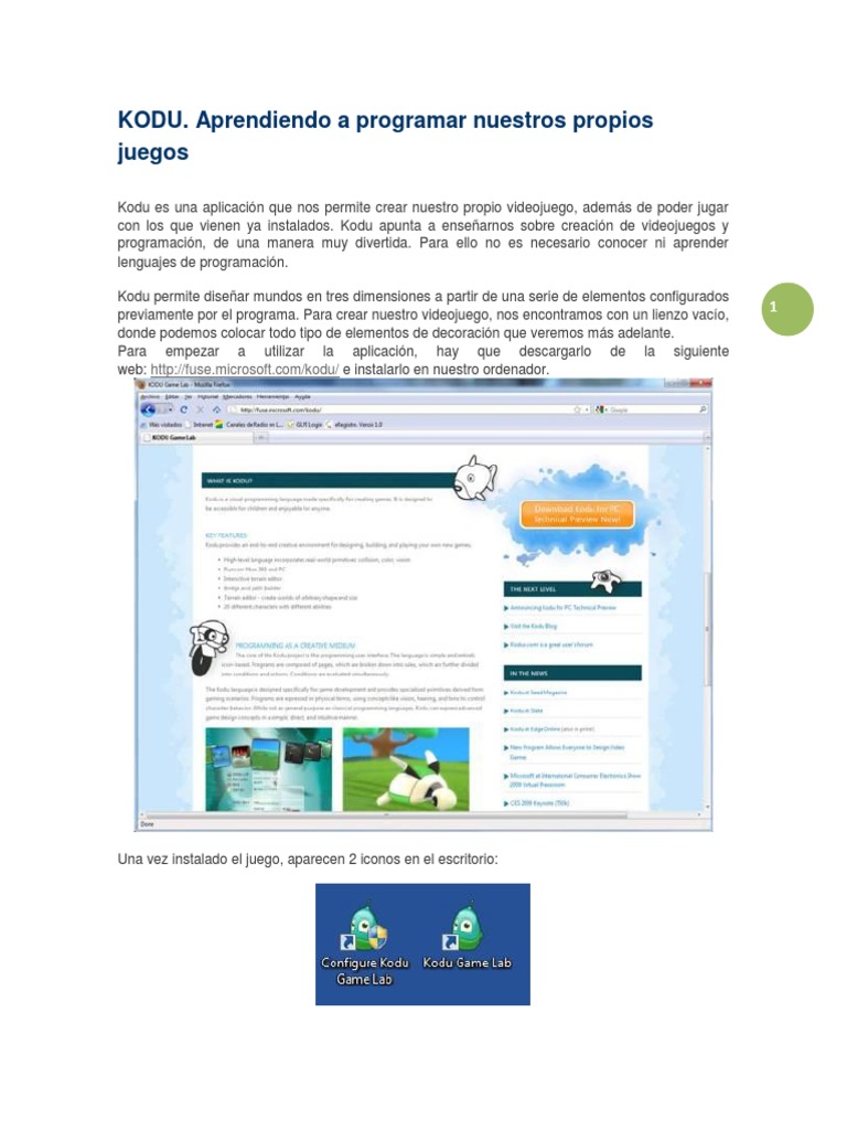 Kodu Manual | PDF | Point and Click | Software