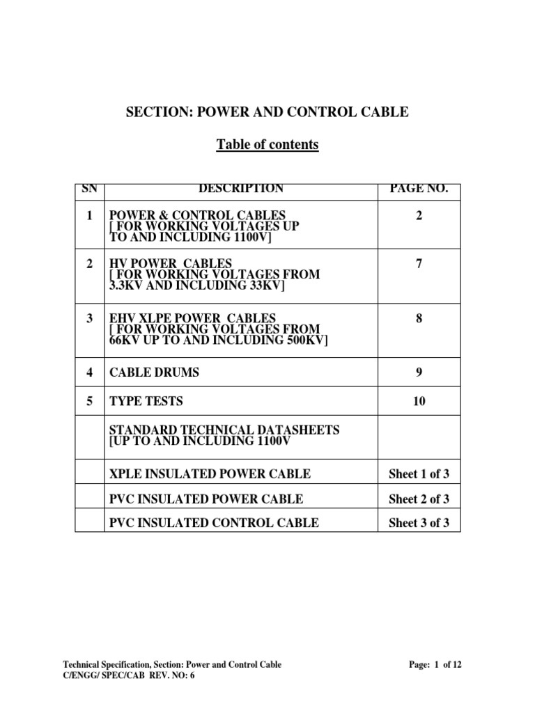 Power Control Cable | PDF | Insulator (Electricity) | Electrical Conductor