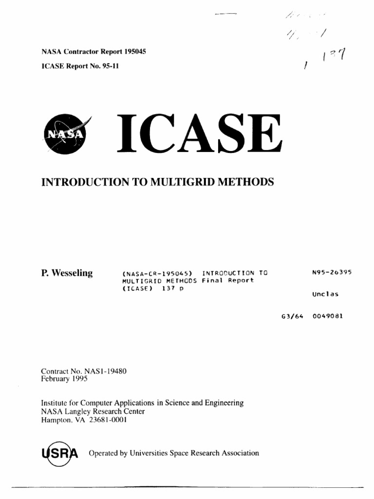 ICASA Intro To Multigrid Methods | PDF | Numerical Analysis | Partial Differential Equation