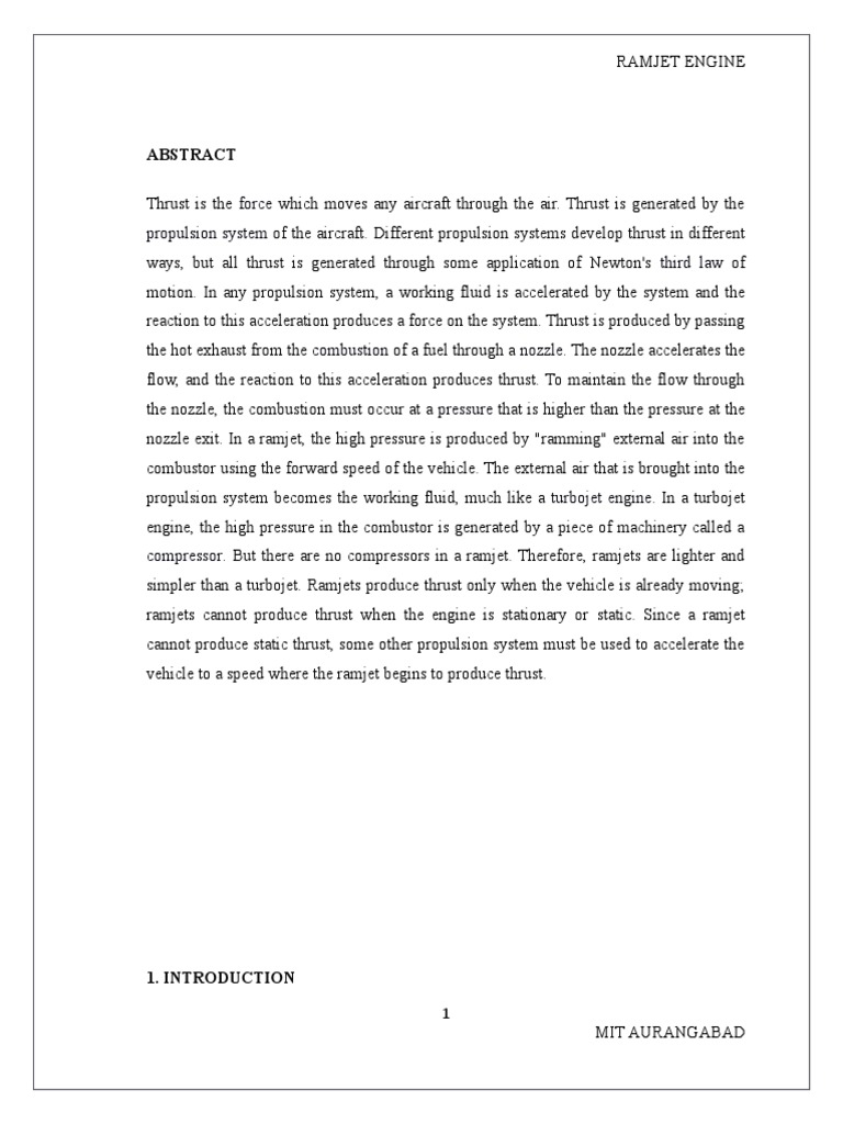 Ramjet Engine Final Report | PDF | Jet Engine | Spaceflight Technologies