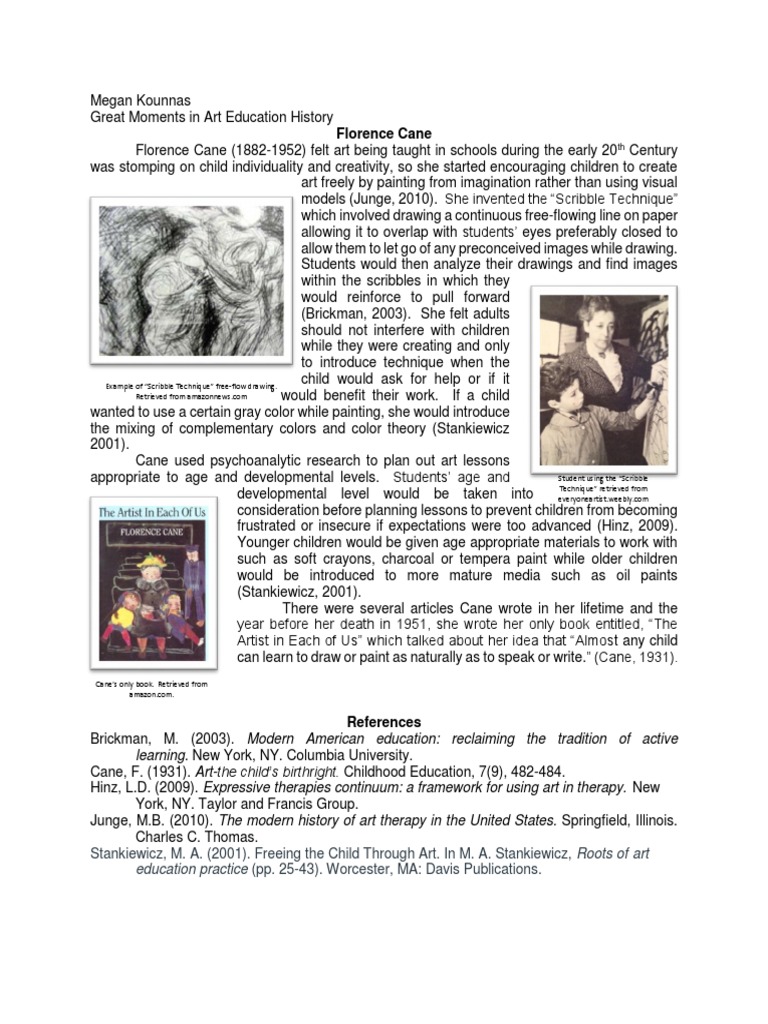 Florence Cane's Art Education Revolution | PDF | Psychological Concepts ...
