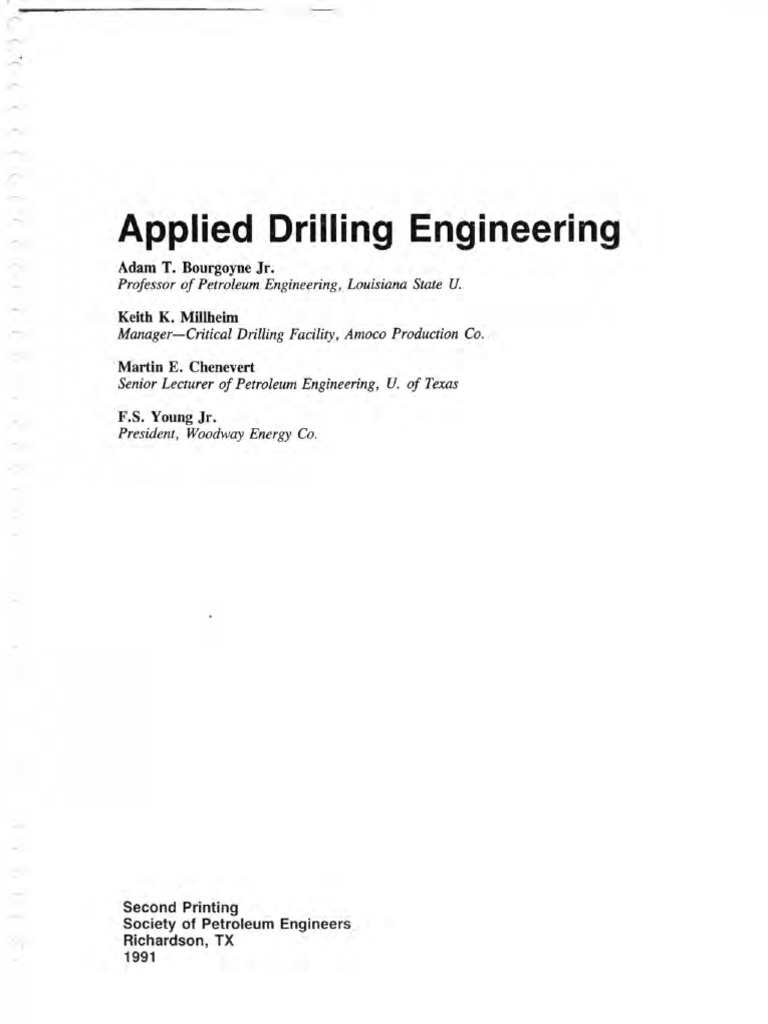 Applied Drilling Engineering Capitulo 1 Pdf