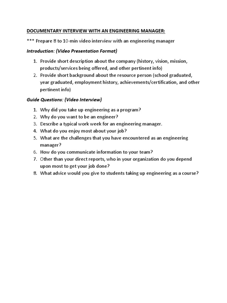 EMG20 Documentary Interview | PDF