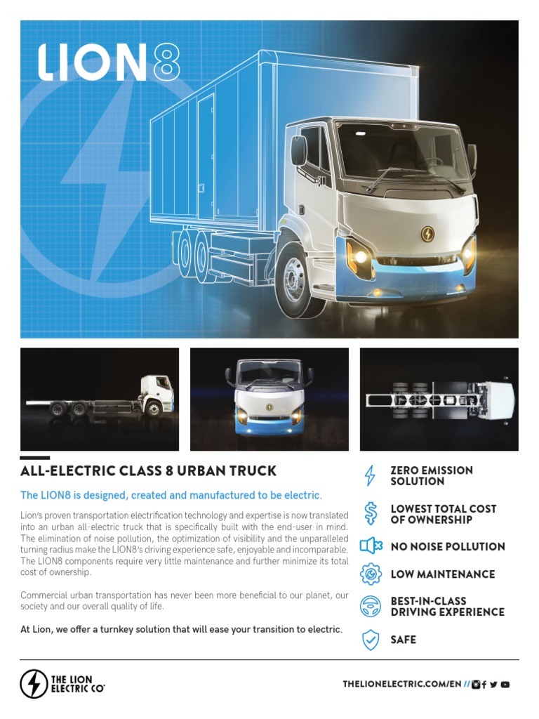 Lion8 Onepager | PDF | Electric Car | Truck