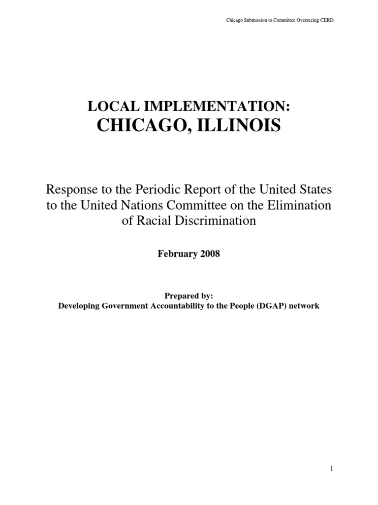 Chicago, Illinois: Local Implementation | PDF | Poverty In The United ...