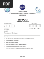 Little Hippo Writing Sample | PDF | Social Science | Self-Improvement