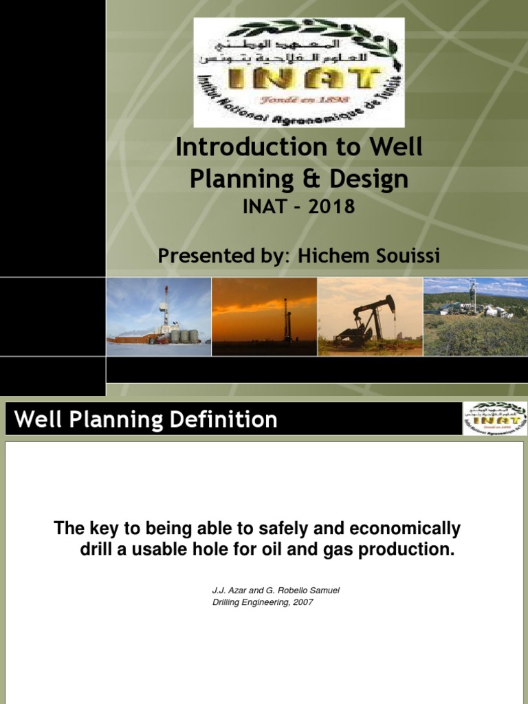 Chapter 1 - Introduction To Well Planning & Design PDF | PDF | Casing ...