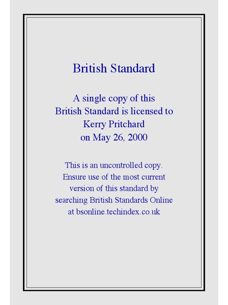 British Standar 5070-1 - 1988 PDF | PDF | Engineering