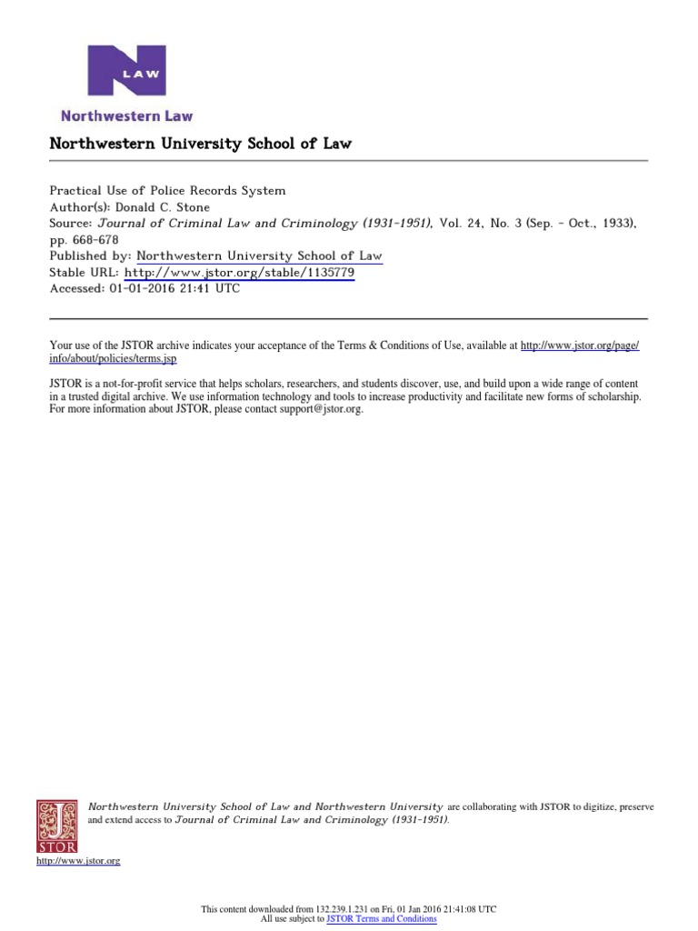 Practical Use of Police Records System | PDF | Fingerprint | Police