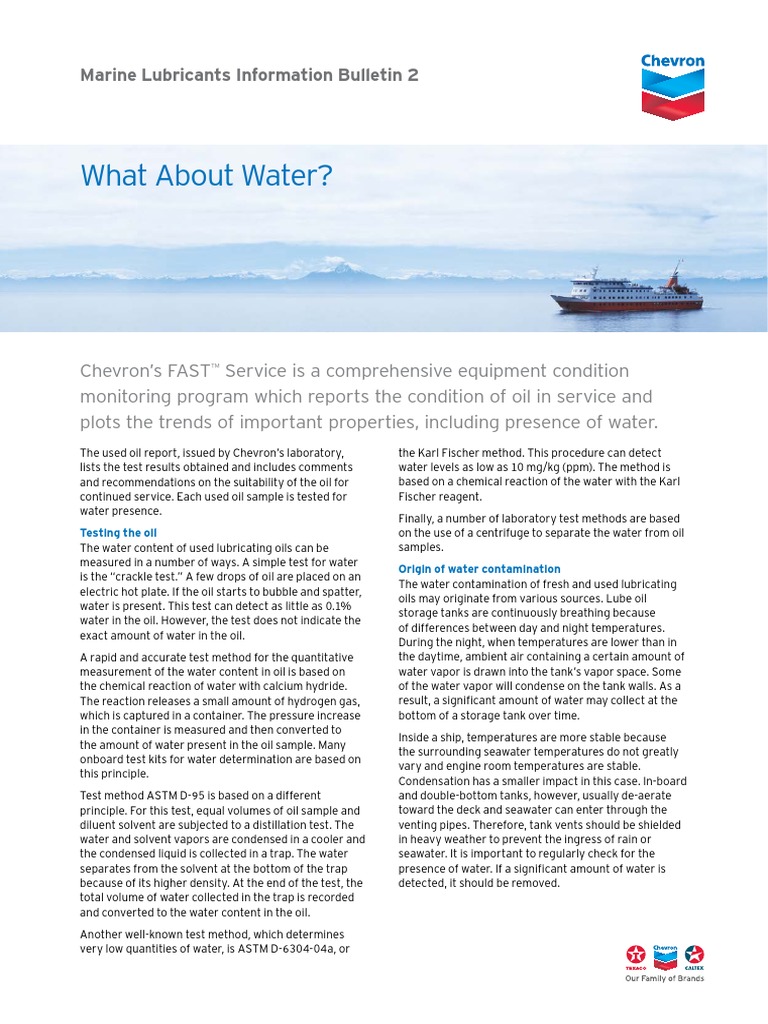 Chevron Water in Oil | PDF | Sodium Chloride | Seawater