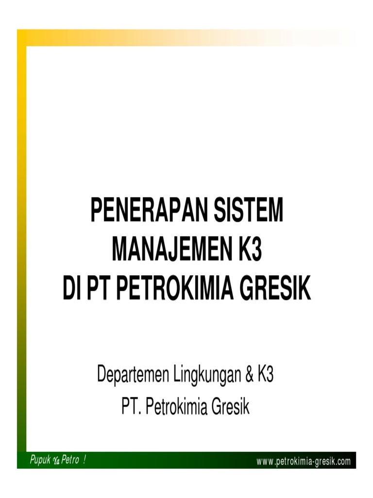 Implementasi K3 Di PG-UPN-ho | PDF