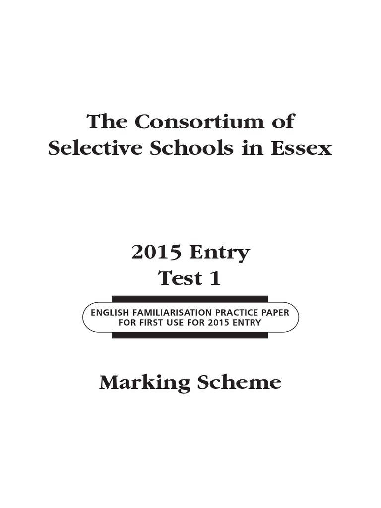 Familiarisation CSSE ENGLISH Marking Sheet | PDF | Human Communication ...