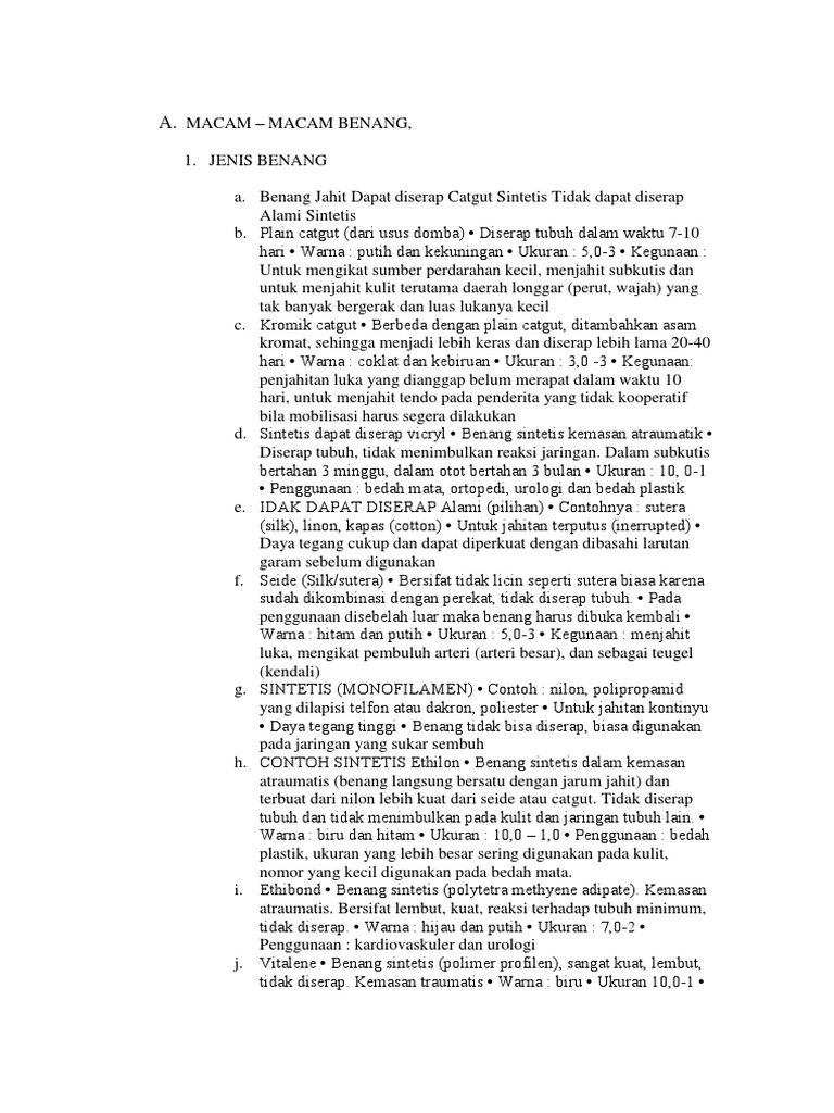 Jenis Jarum Hecting-1 | PDF