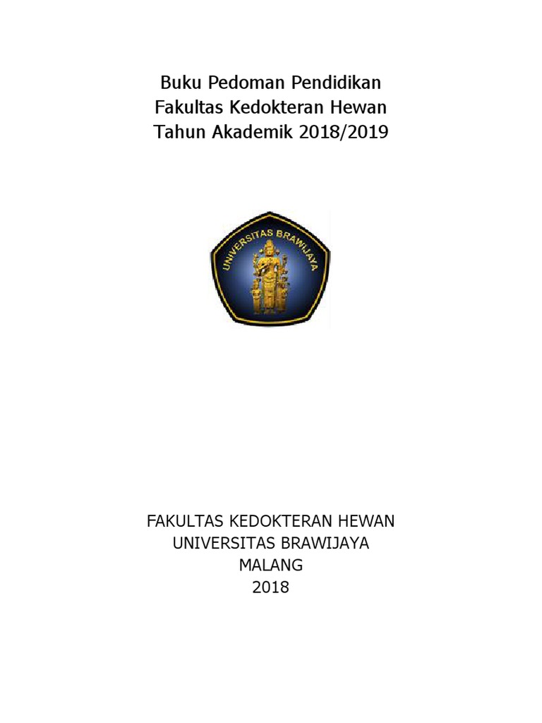Pedoman Pendidikan FKH UB TAHUN 2018 2019 PDF | PDF | Kesehatan Holistik