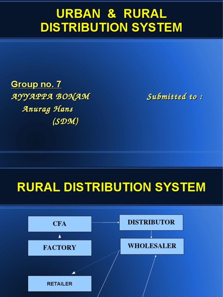 Urban & Rural Distribution System | PDF