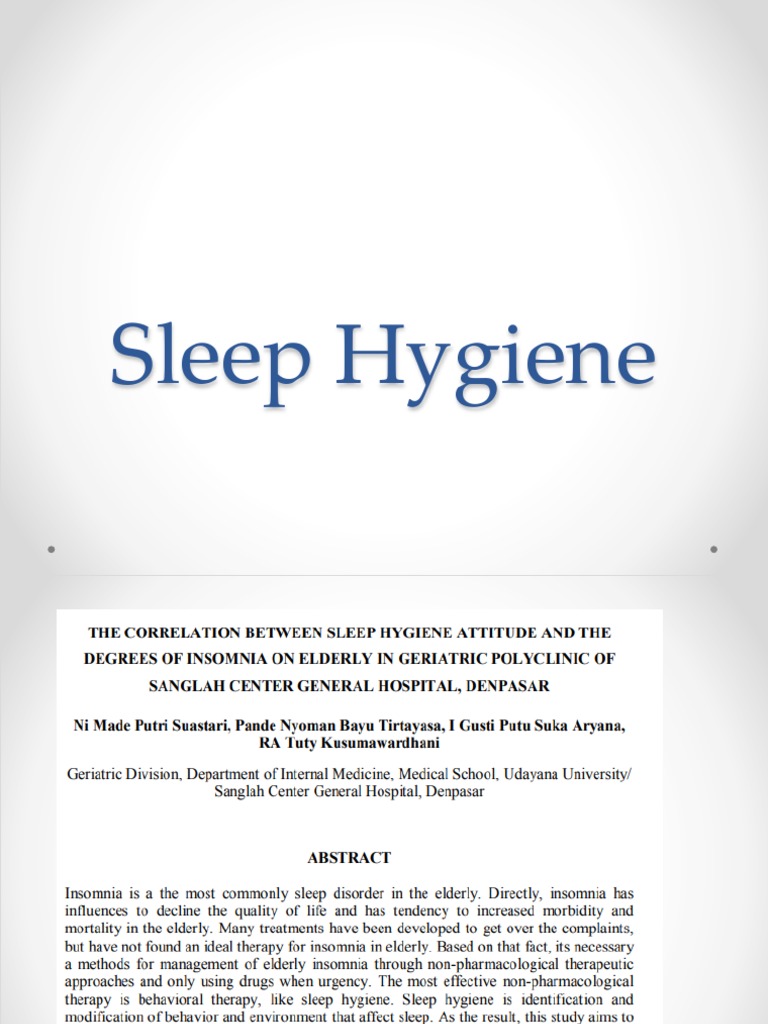 Sleep Hygiene | PDF