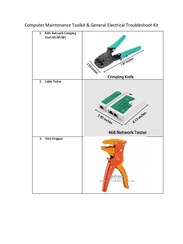 Computer Maintenance Toolkit | PDF