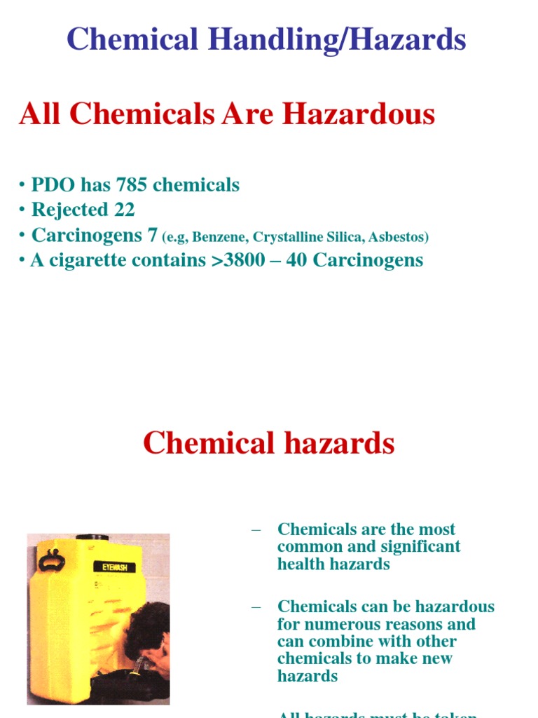 Chemical Handling/Hazards: All Chemicals Are Hazardous | PDF | Aerosol ...