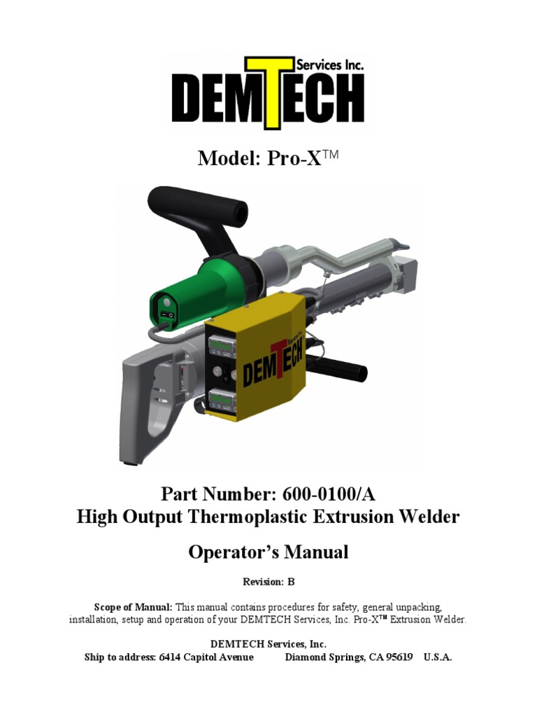 Demtech Pro-X | PDF | Electrostatic Discharge | Welding