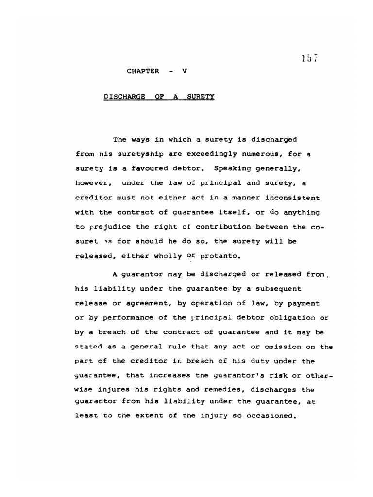 Discharge of Surety PDF | PDF | Guarantee | Contract Law