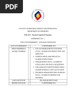LAB REPORT Buffer and PH Experiment | PDF | Buffer Solution | Acid