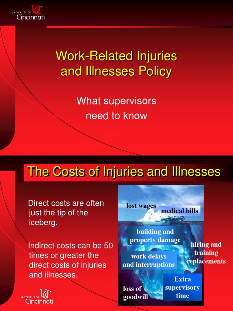 Work-Related Injuries and Illnesses Policy: What Supervisors Need To ...