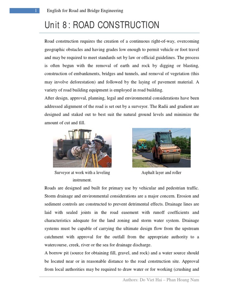 Unit 8 - ROAD Abc CONSTRUCTION AND MAINTENANCE PDF | PDF | Road | Road ...
