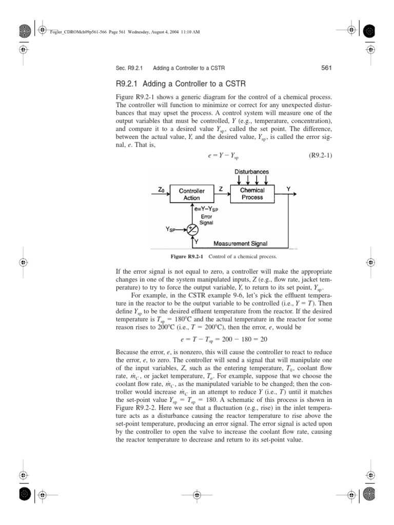 Control CSTR | PDF | Control Theory | Systems Theory