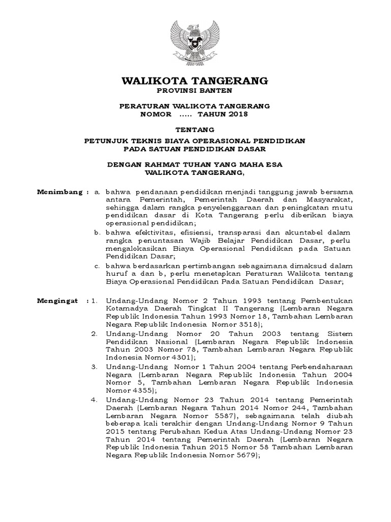 Draf Juknis Bop 2019 | PDF