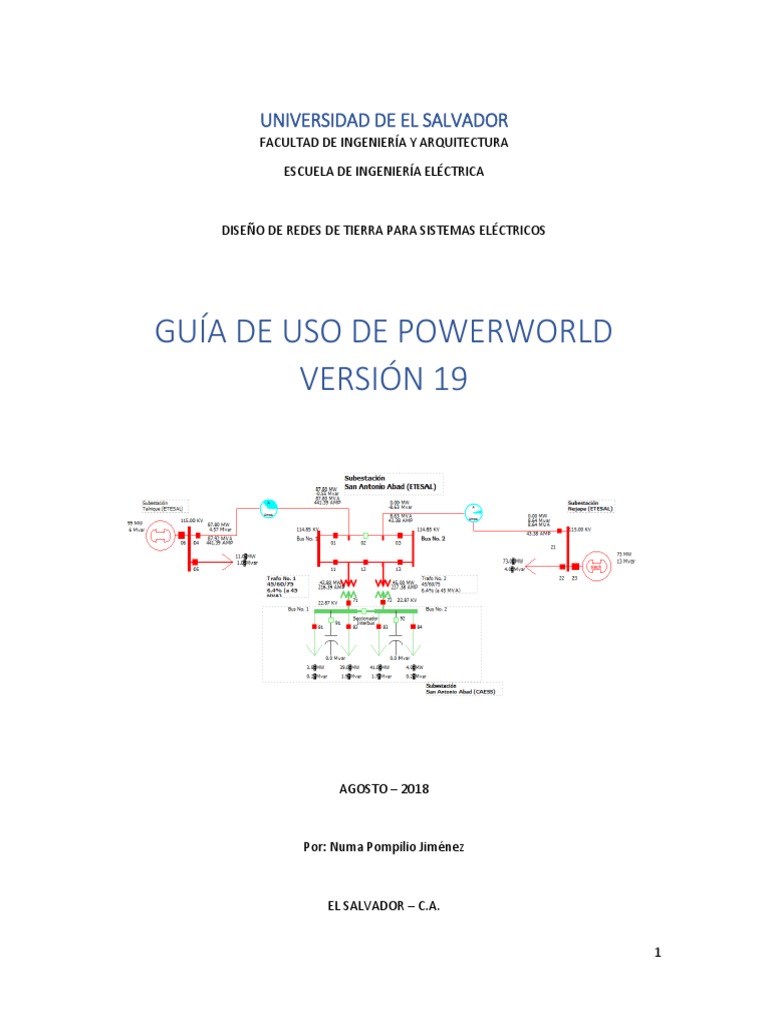 Guía de Uso de PowerWorld 19 PDF | PDF | Transformador | Impedancia eléctrica