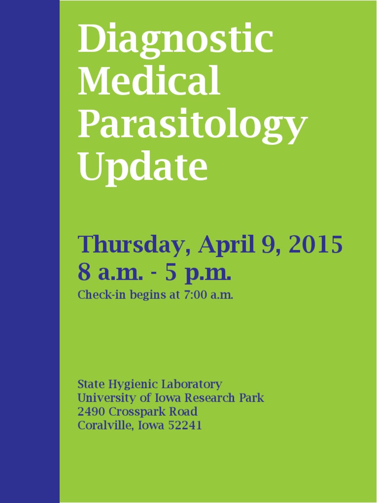 Diagnostic Medical Parasit Ology Brochure | PDF | Malaria | Microbiology