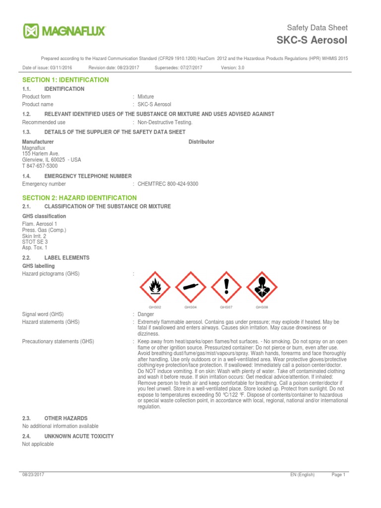 WCP 2 Safety Data Sheet English | PDF | Dangerous Goods | Firefighting