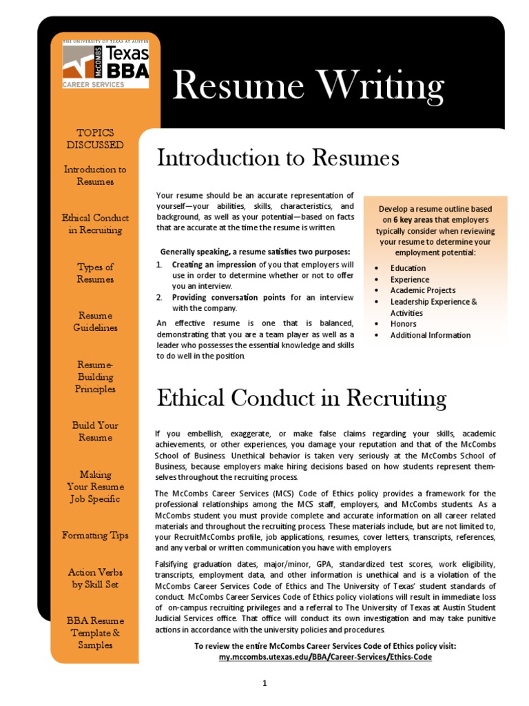 How To Fill Out A Resume | PDF | Résumé | Employment